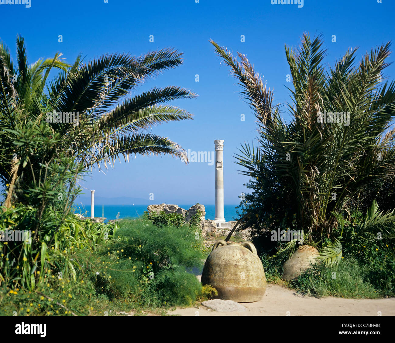 Archaeological site of Carthage, Tunisia, remains of Antonine Roman ...