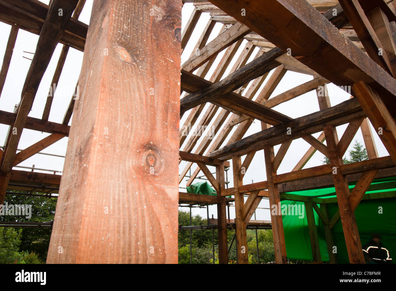 A green build house being constructed by the Low Impact Building ...