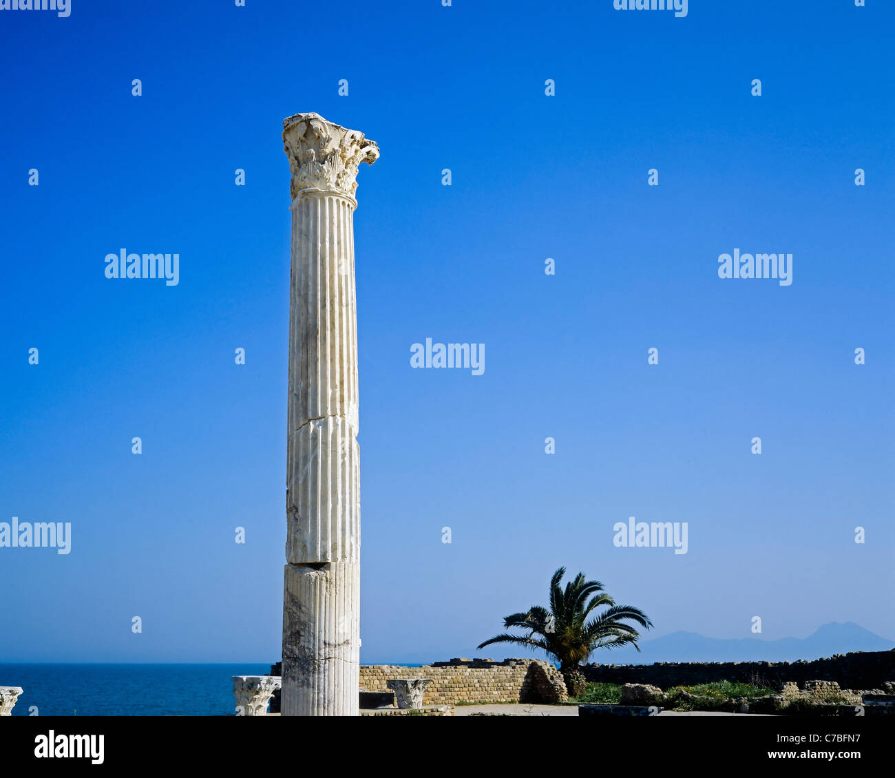 Archaeological site of Carthage, Tunisia, remains of Antonine Roman ...