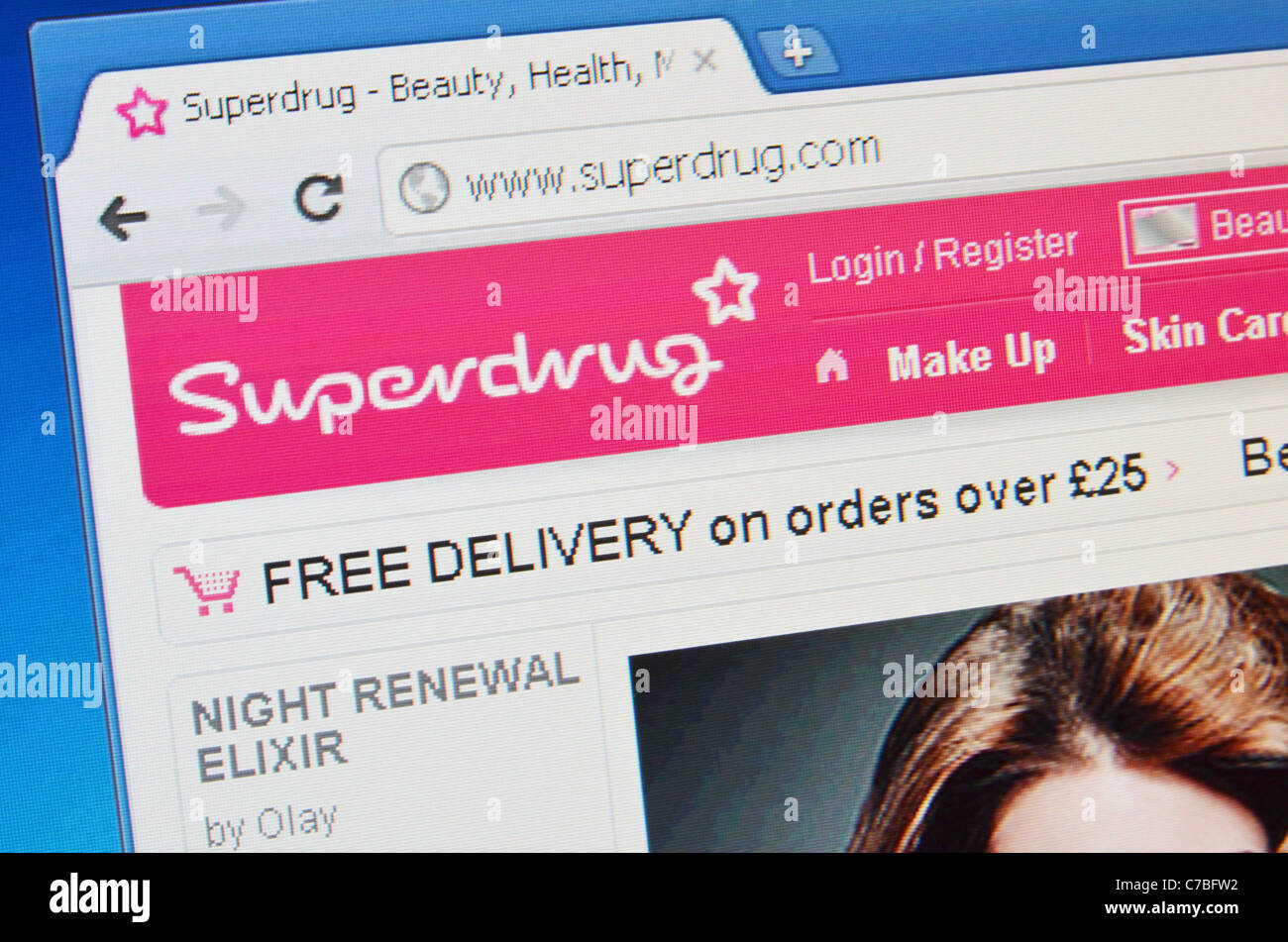 Superdrug website screenshot UK Stock Photo - Alamy