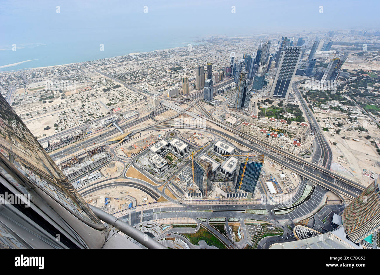 view of downtown Dubai from the highest observation deck in the world ...