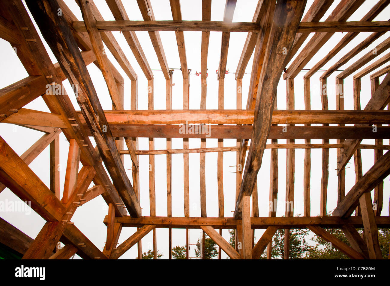 A green build house being constructed by the Low Impact Building ...