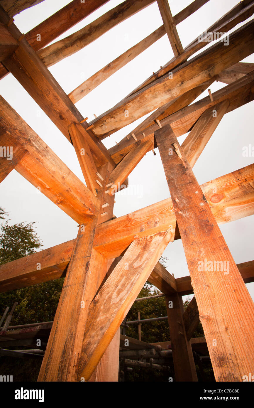A green build house being constructed by the Low Impact Building ...