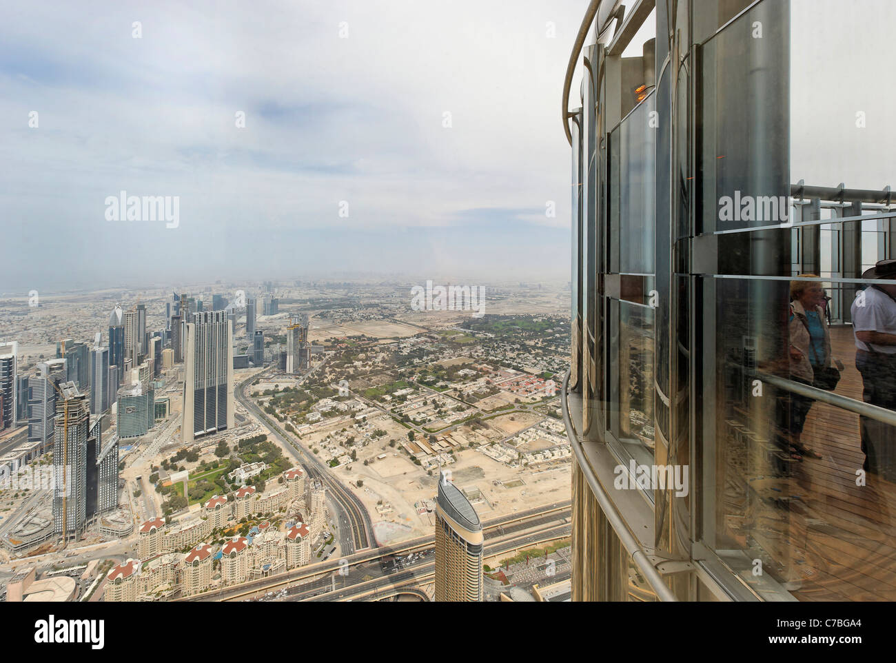 view of downtown Dubai from the highest observation deck in the world ...