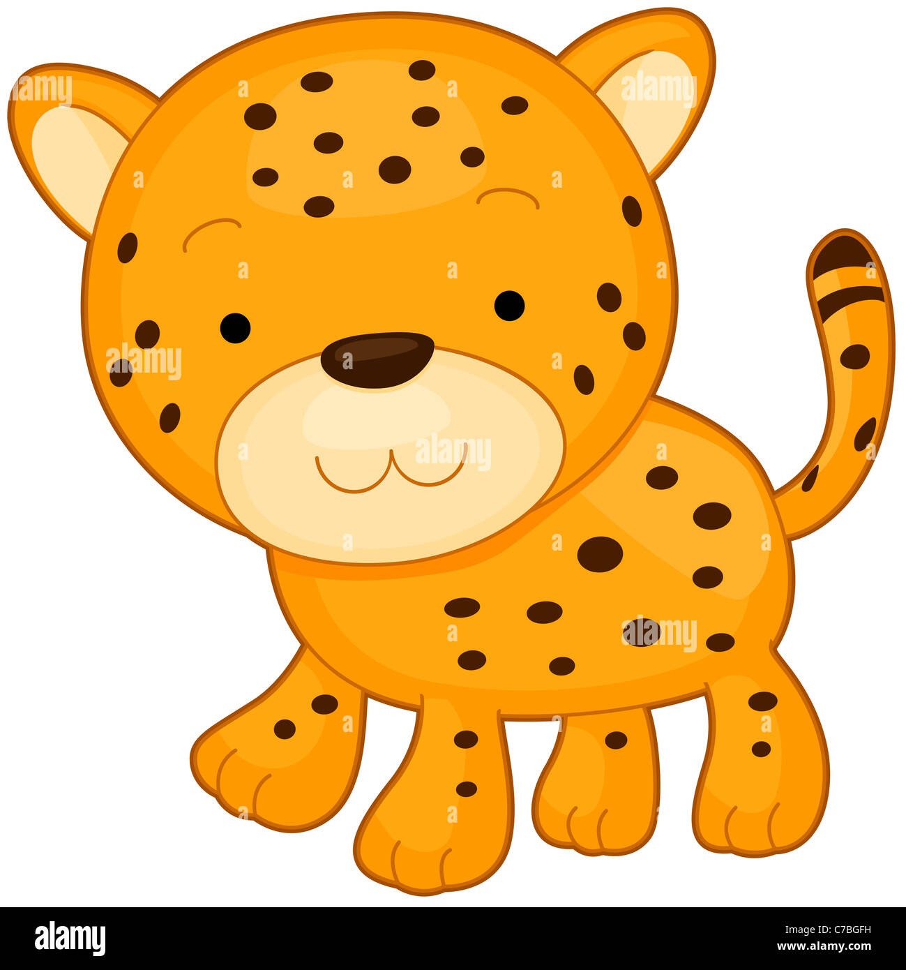 Illustration of a Cheetah Smiling While Walking Stock Photo - Alamy