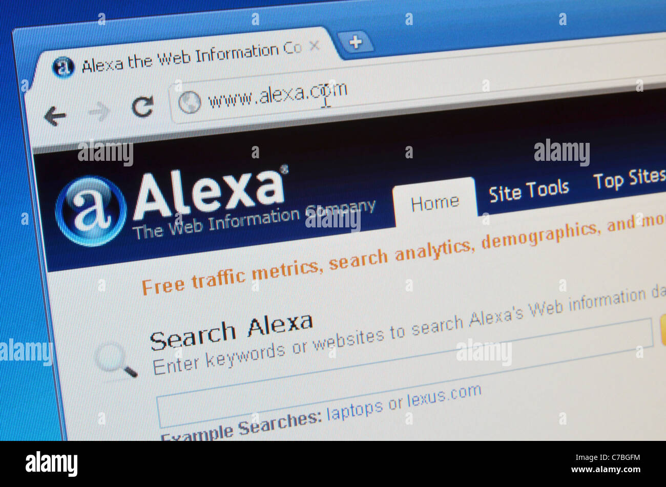 Alexa website screenshot Stock Photo - Alamy