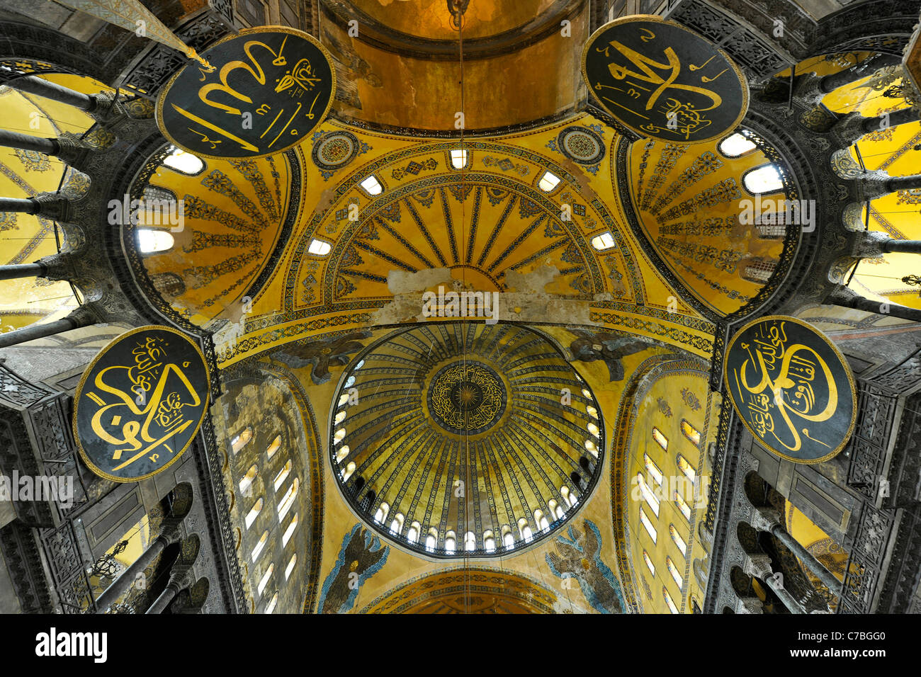 Vault inside of the Hagia Sophia, Istanbul, Turkey, Europe Stock Photo ...
