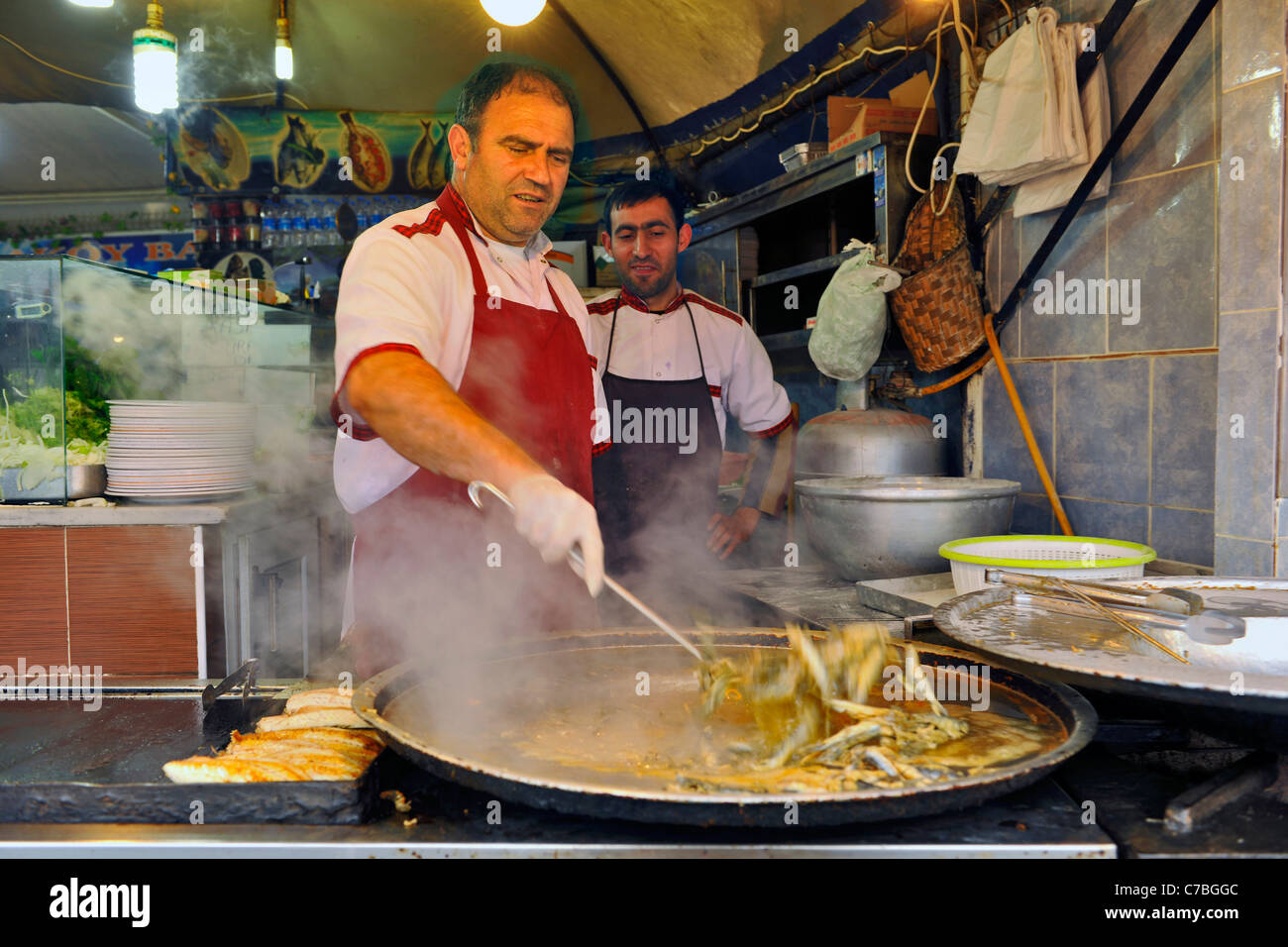 Snack bar at Galata market, Istanbul, Turkey, Europe Stock Photo - Alamy