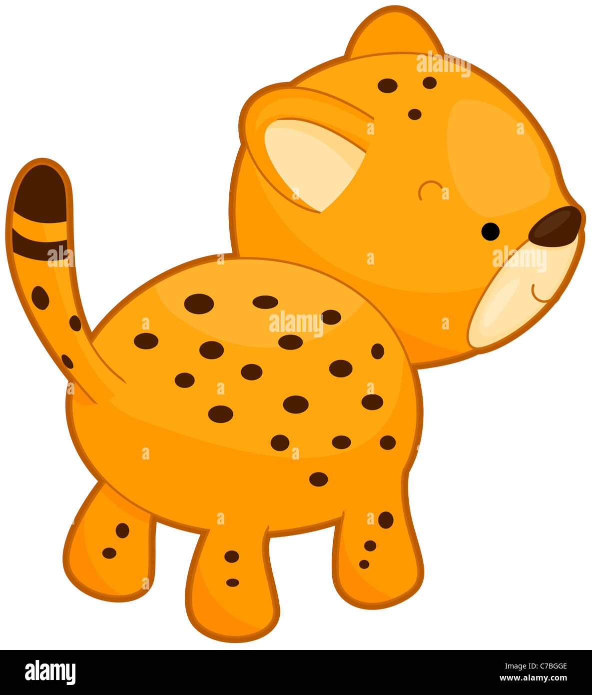 Illustration of a Cheetah with its Back Turned Stock Photo - Alamy