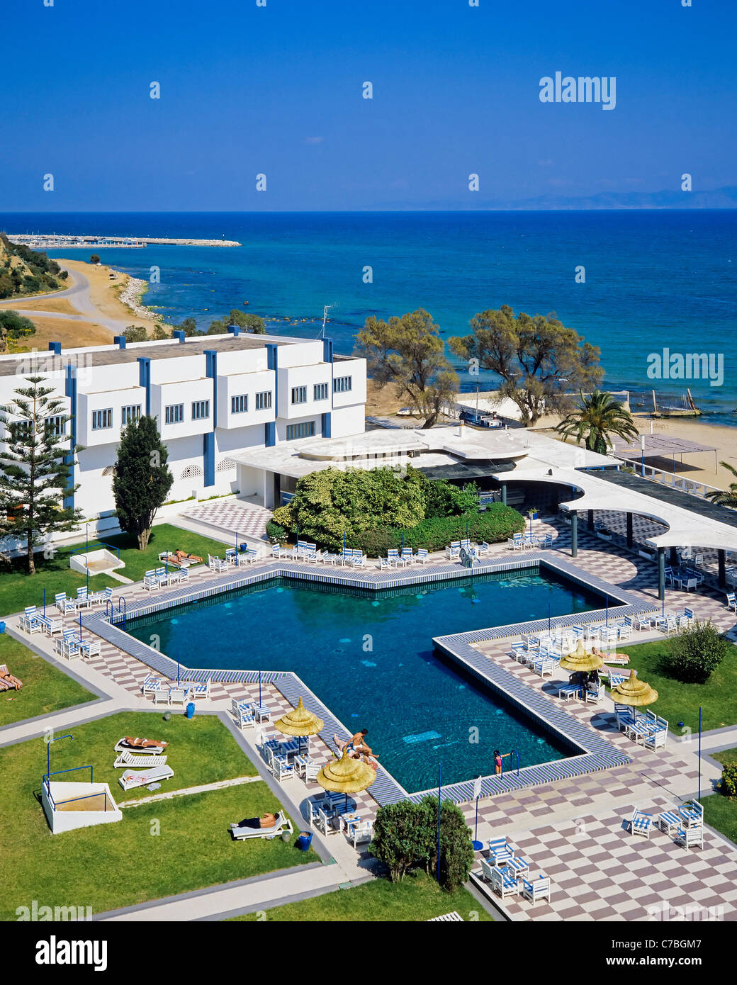 Hotel Amilcar, Carthage, Tunisia, North Africa, swimming pool, beach ...