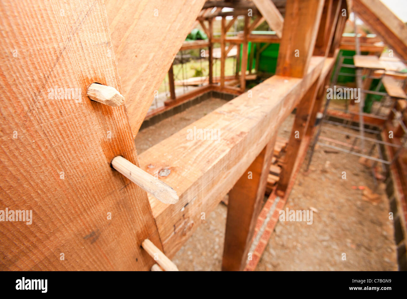 A green build house being constructed by the Low Impact Building ...