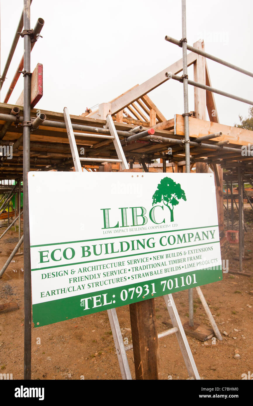 A green build house being constructed by the Low Impact Building ...