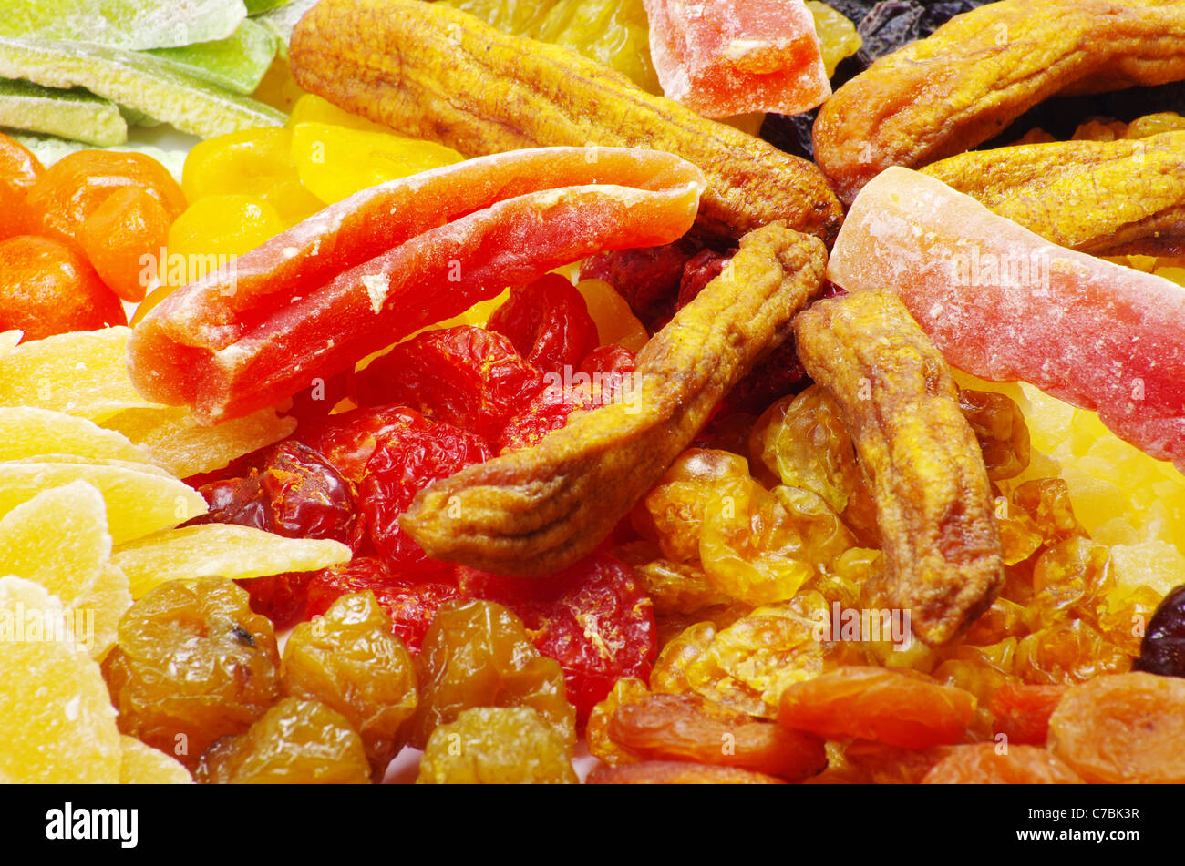 Background made of assorted dried fruits Stock Photo - Alamy