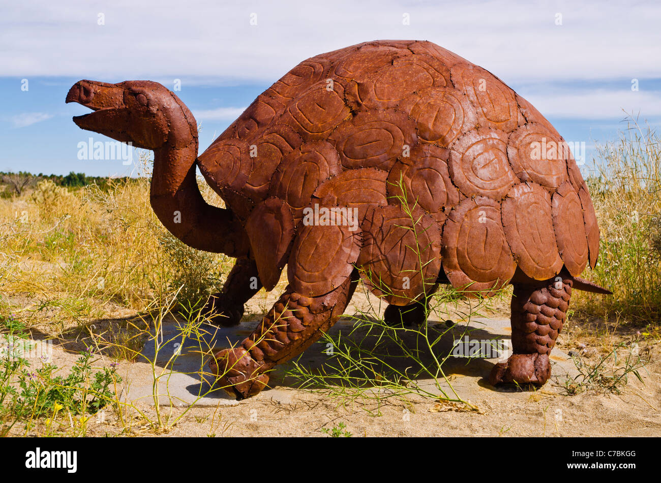 Metal tortoise sculptures by Ricardo Breceda at Galleta Meadows Estate ...