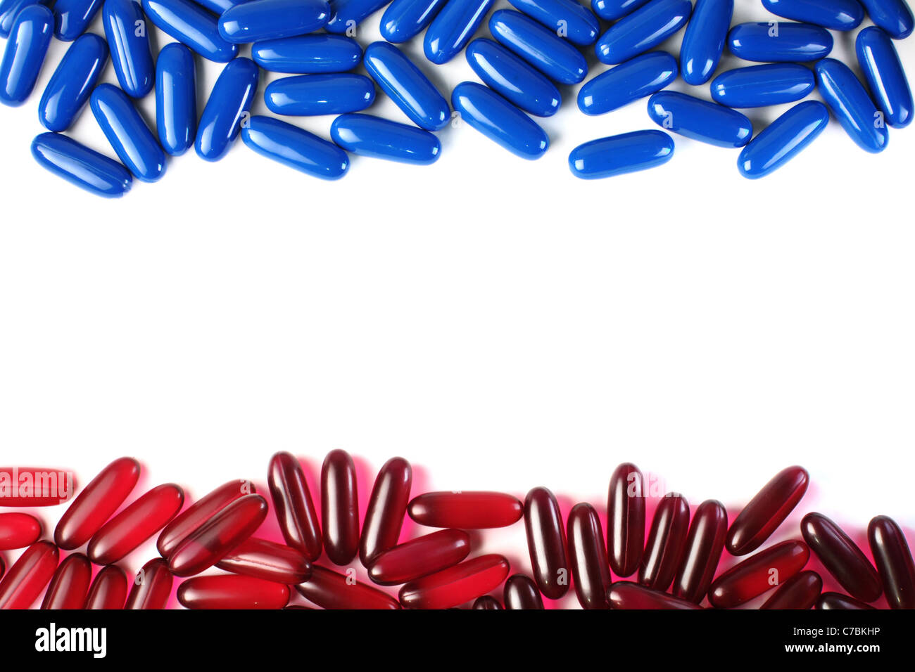 pills frame isolated on white background Stock Photo - Alamy