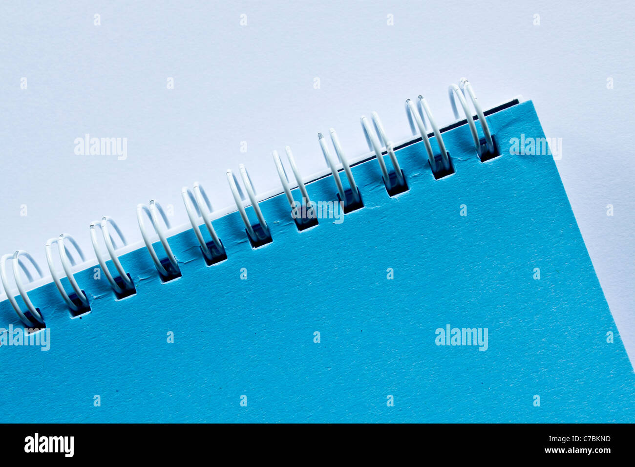 Blue sky color Cover Note Book on white background Stock Photo - Alamy