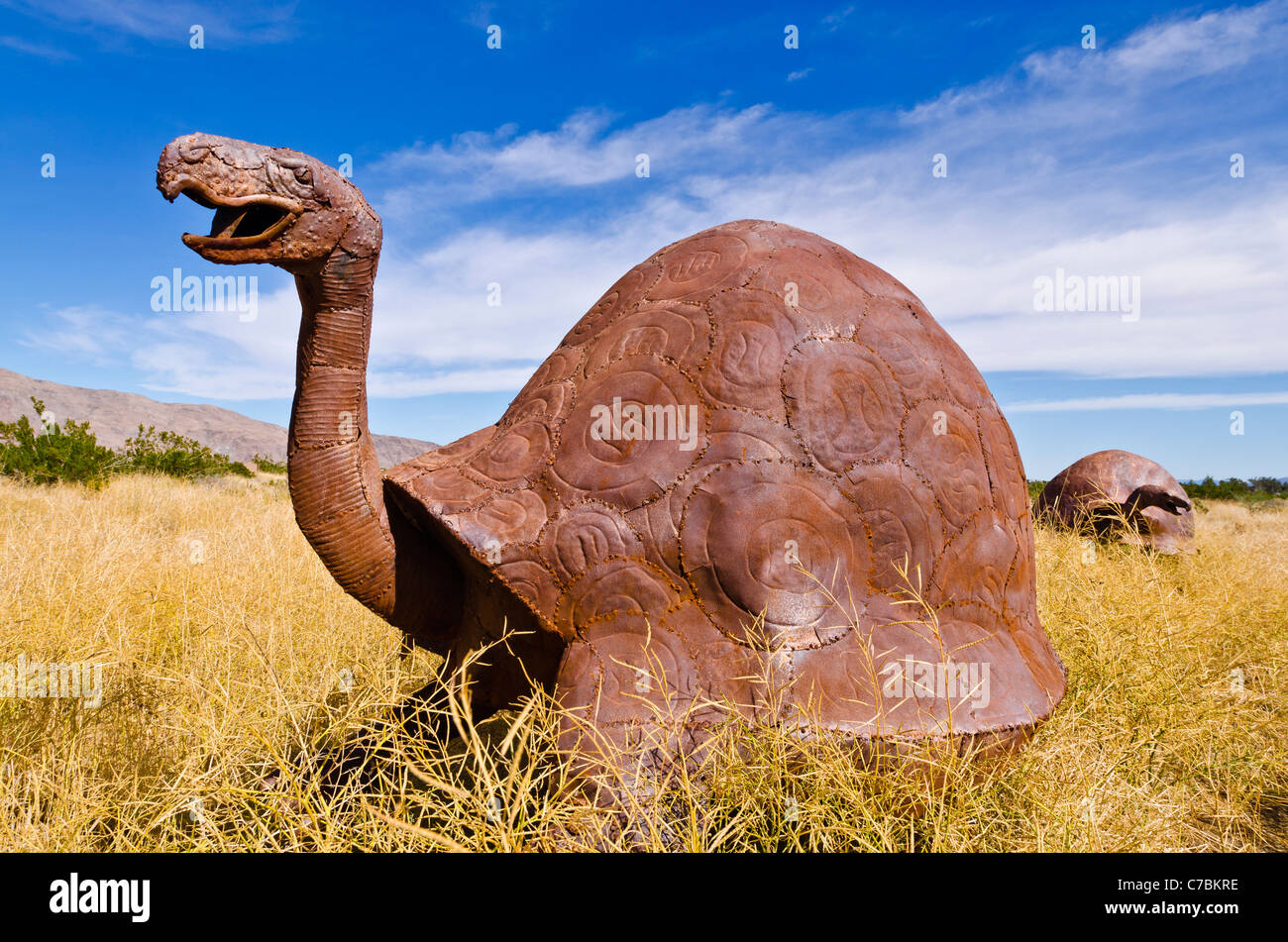 Metal tortoise sculptures by Ricardo Breceda at Galleta Meadows Estate ...