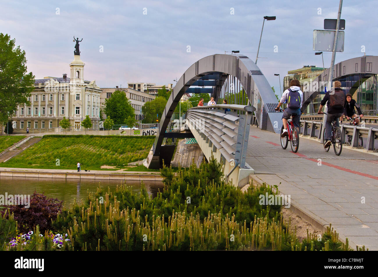 Mindaugas Bridge - Vilnius, Lithuania Stock Photo - Alamy