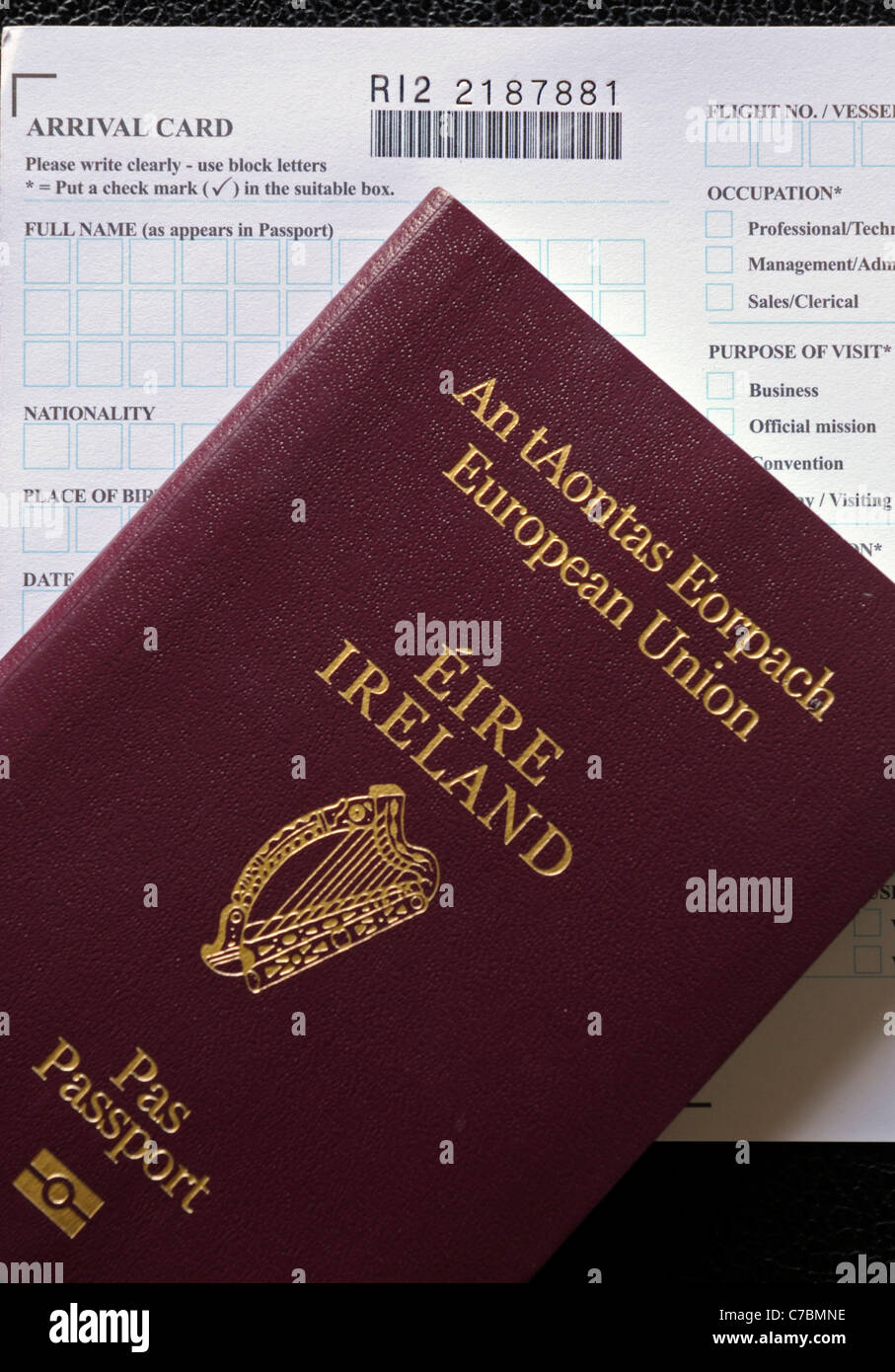 immigration form landing disembarkation card travel visa application ...