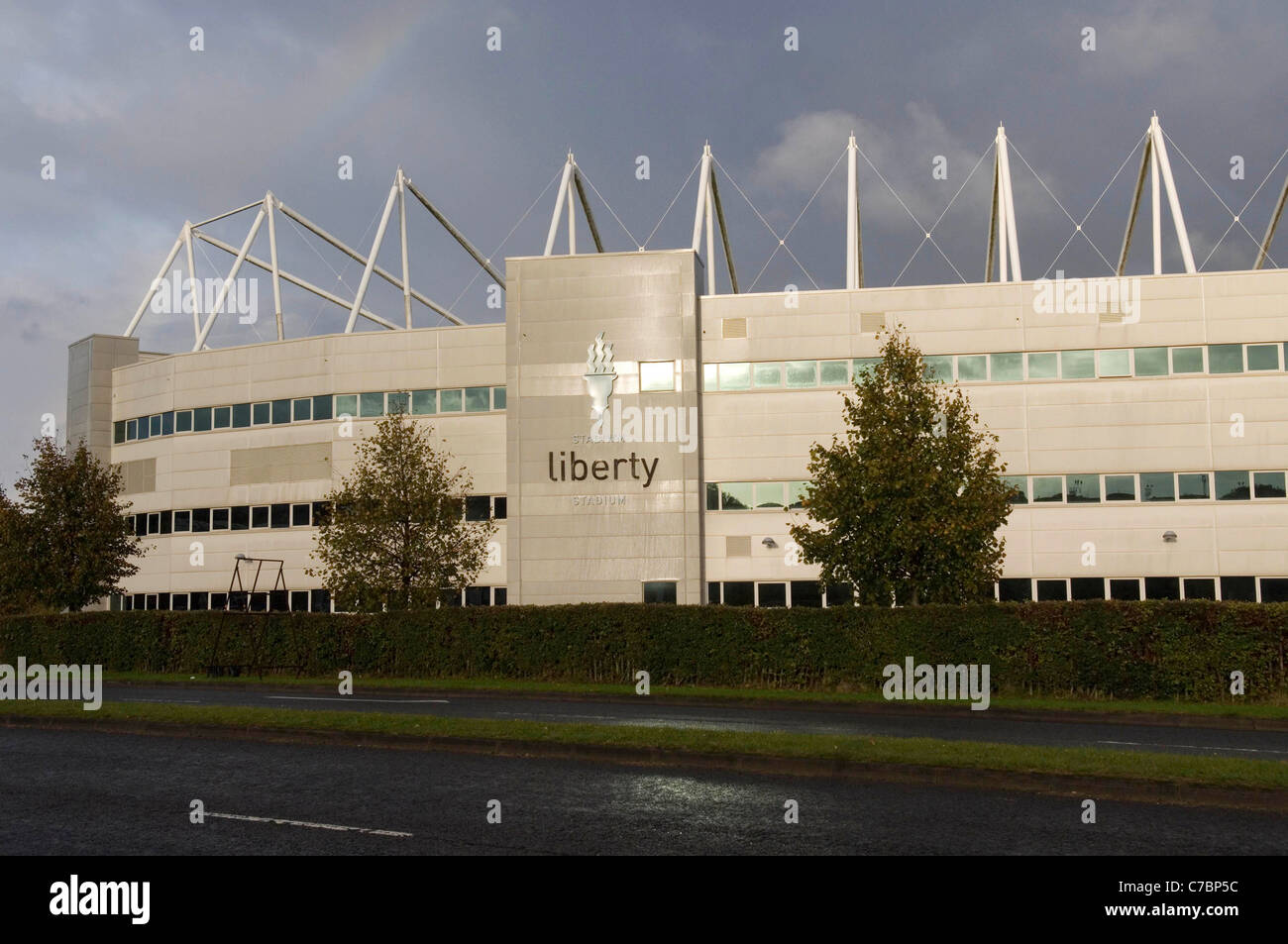 The Liberty Stadium in Swansea - home to Swansea City Football Club and ...