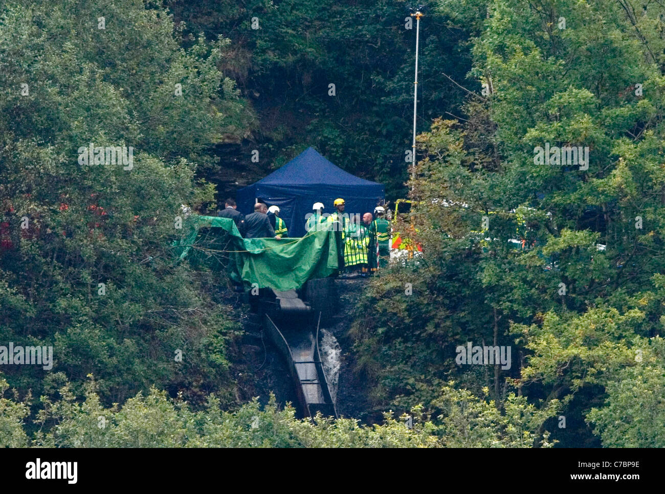 Gleision Colliery miners rescue operation near Cilybebyll, Pontardawe ...