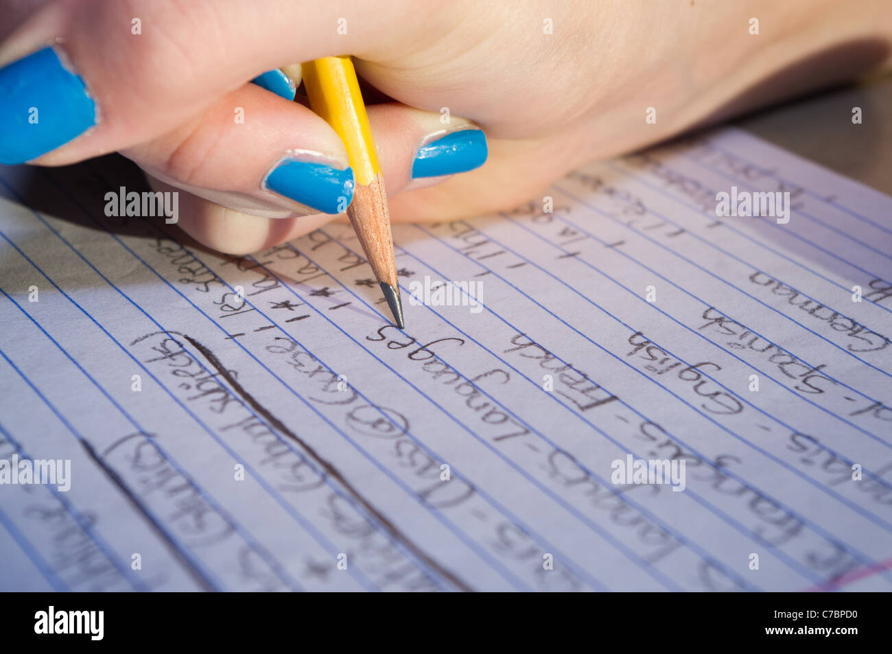 Homework child notebook closeup erase hi-res stock photography and ...