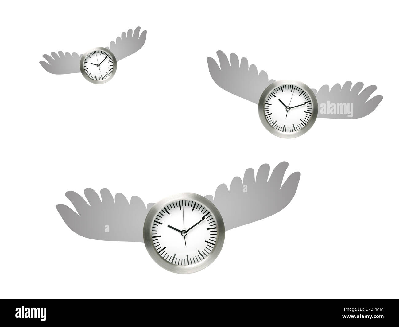 A conceptual image of a time flying Stock Photo - Alamy