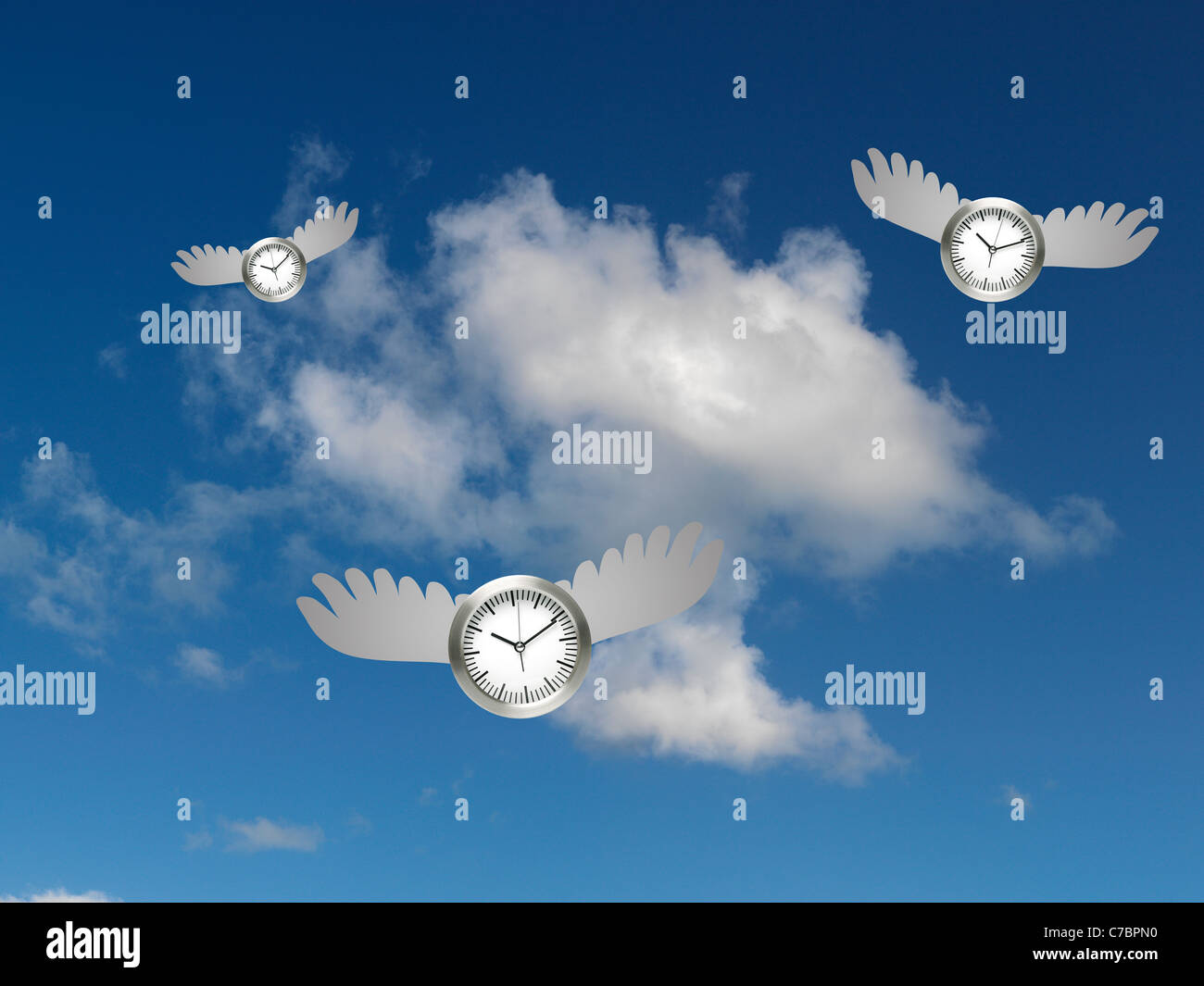A conceptual image of a time flying Stock Photo - Alamy