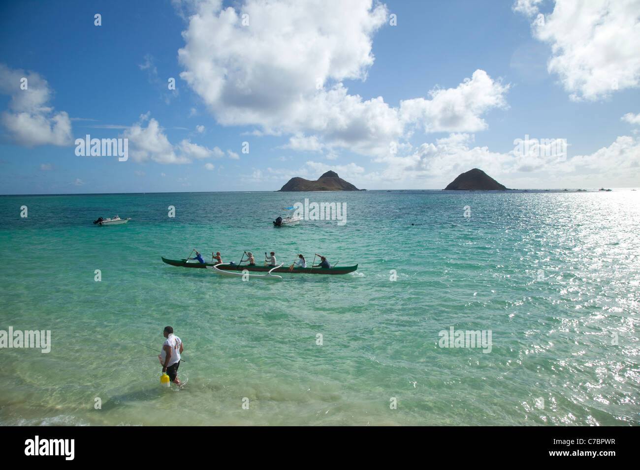 Mokulua Islands, Lanikai, Oahu, Hawaii Stock Photo - Alamy