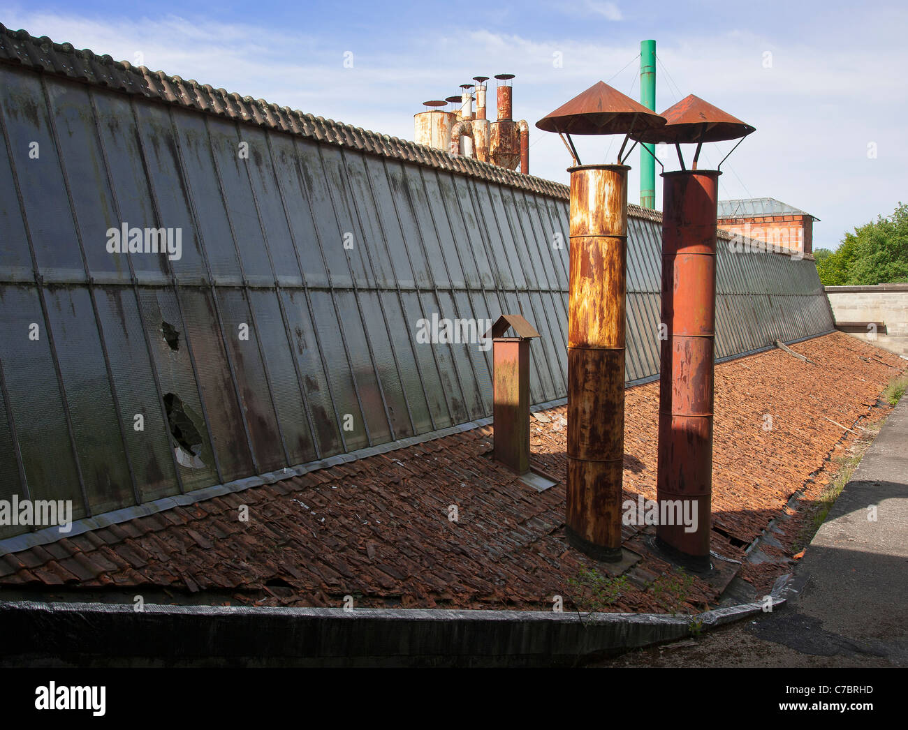 Disused factory, France Stock Photo - Alamy