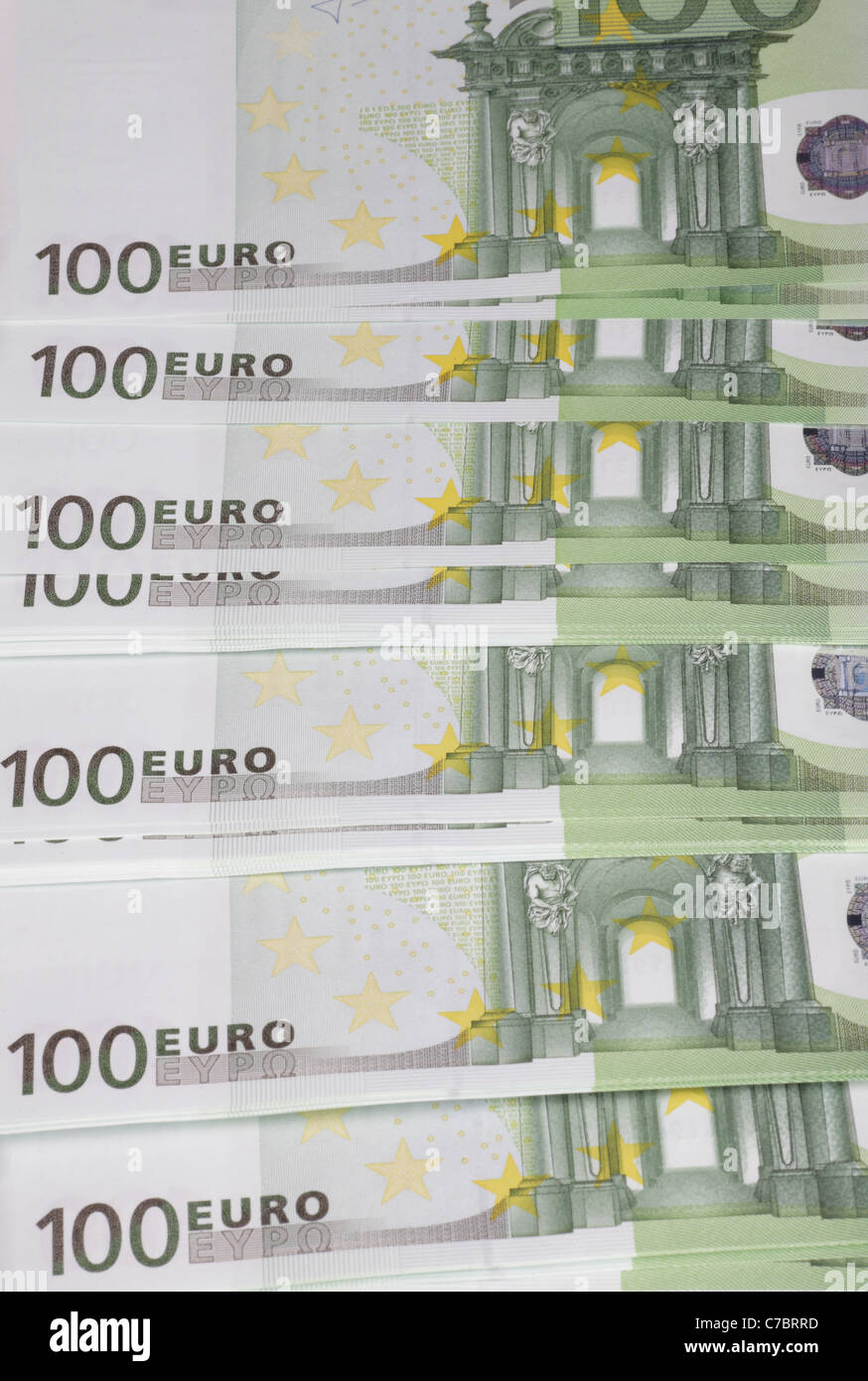 europe euros banknote of hundreds Stock Photo - Alamy