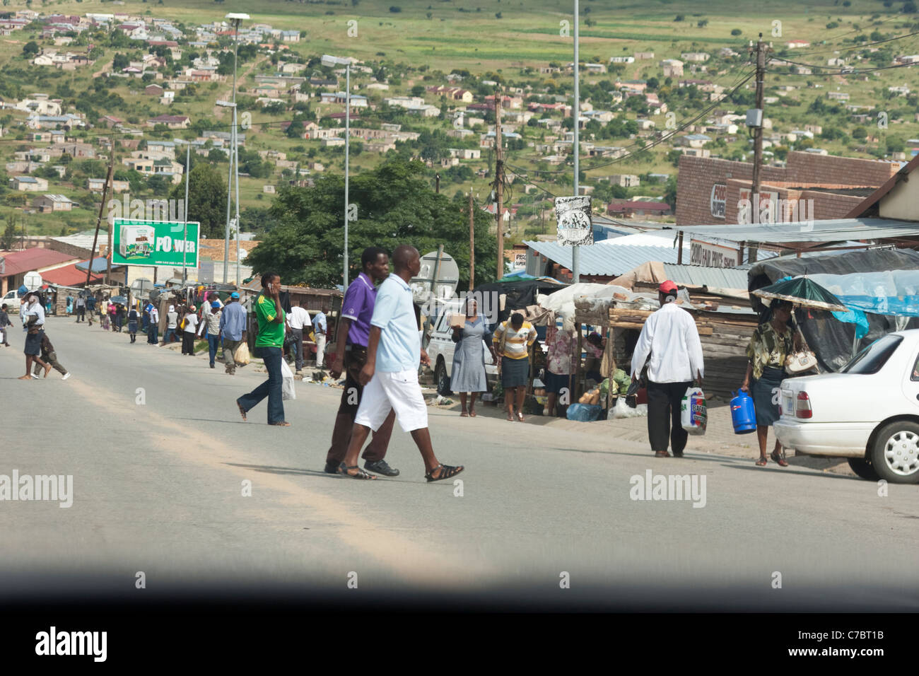 Street scenes in the village town of Elukwatini, Mpumalanga, South ...