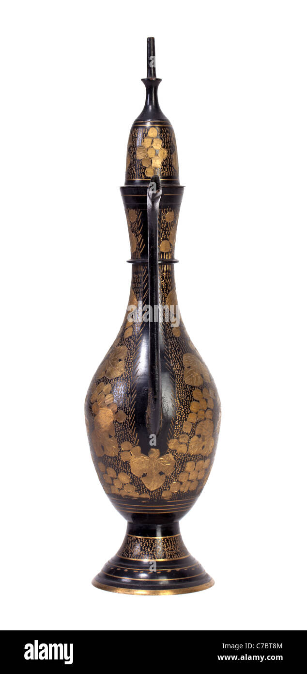 Ancient beautiful jug isolated on white background Stock Photo - Alamy