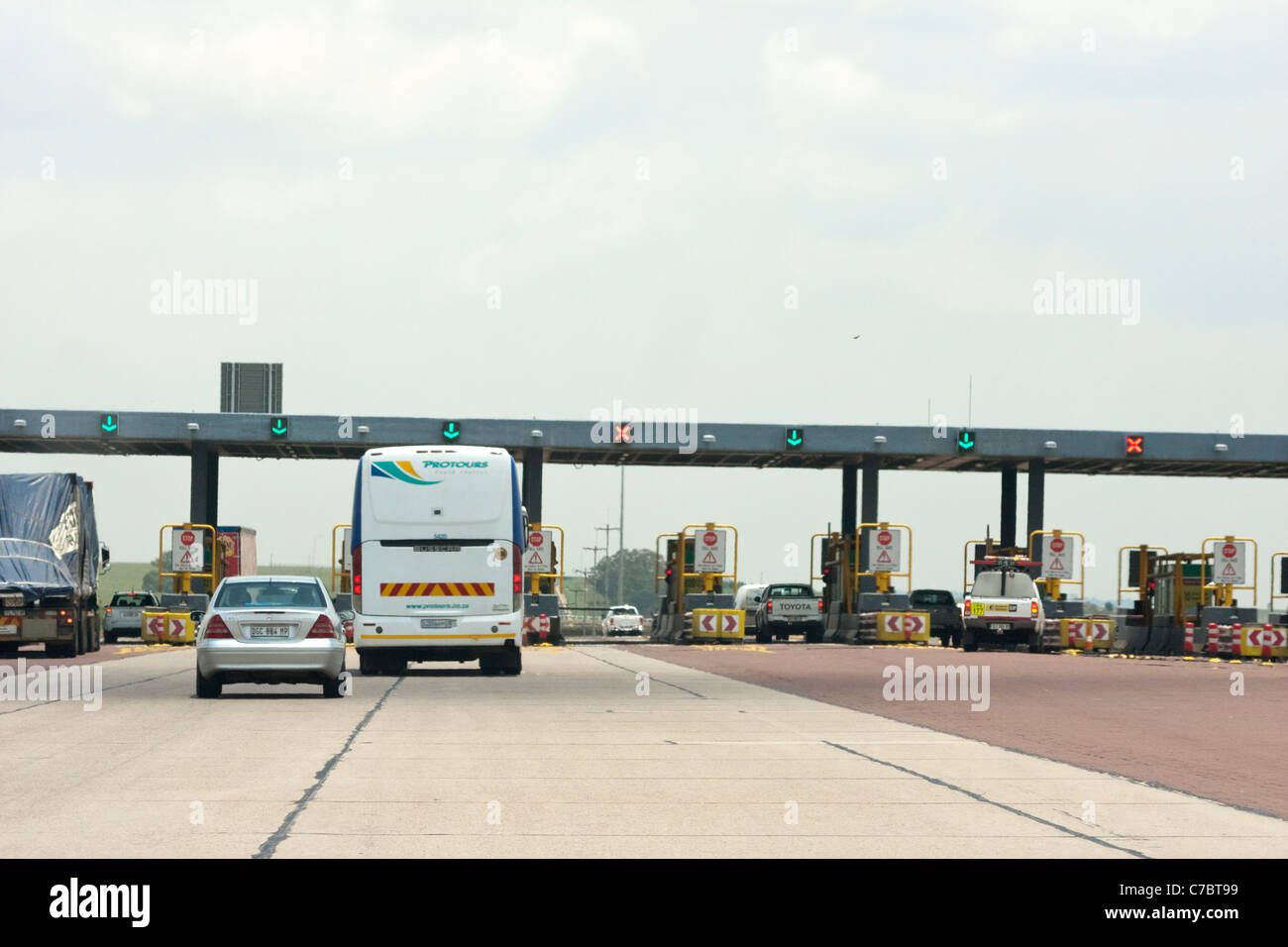 On the Road to from Swaziland to Johannesburg, South Africa. Toll gate ... On the Road to from Swaziland to Johannesburg, South Africa. Toll gate ...
