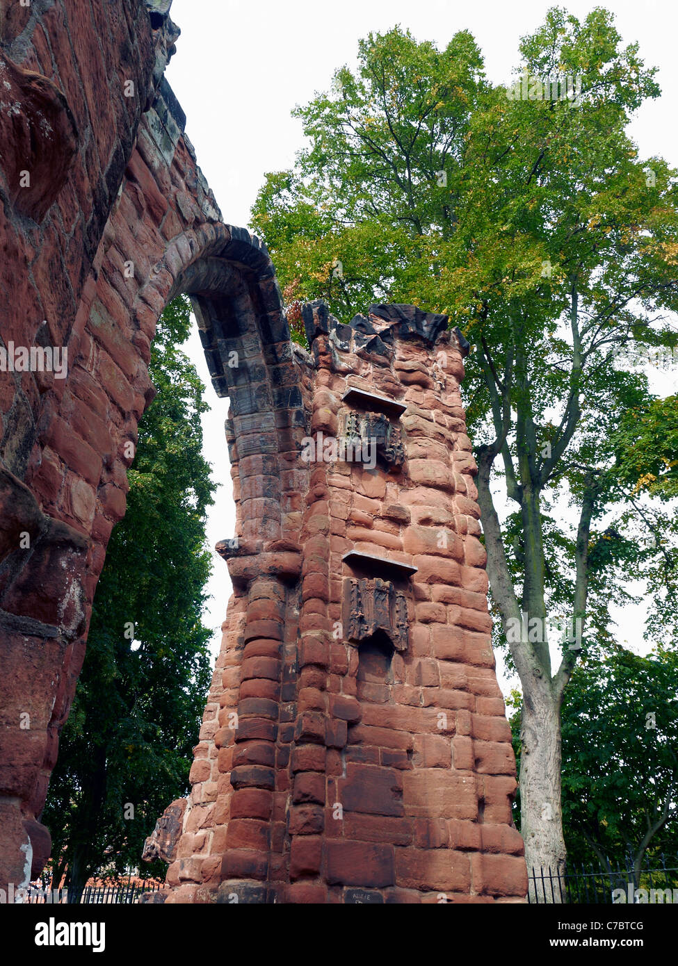 Ruins at St John the Baptist Church in Chester Cheshire UK Stock Photo ...