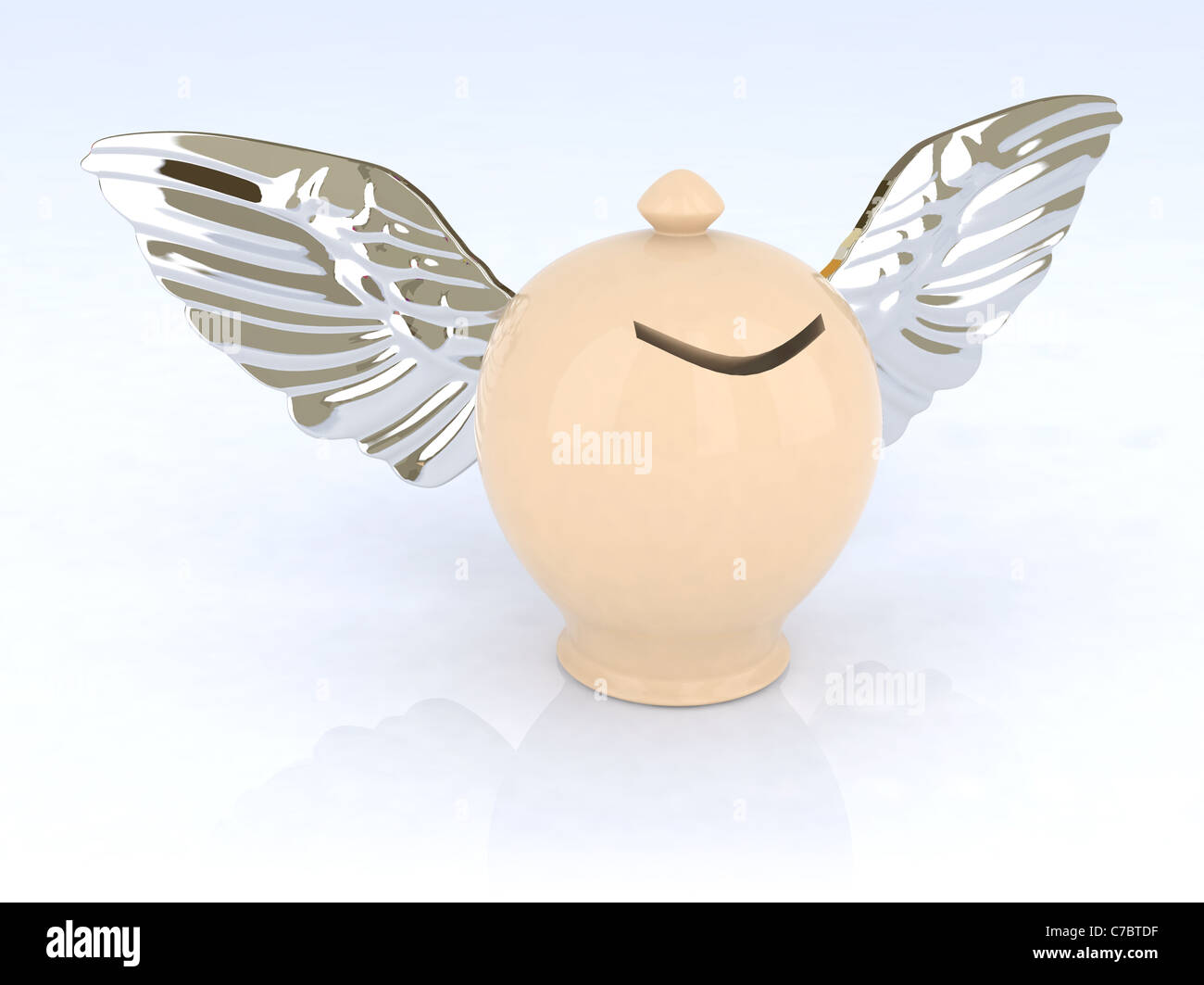money box with wings 3d illustration Stock Photo - Alamy