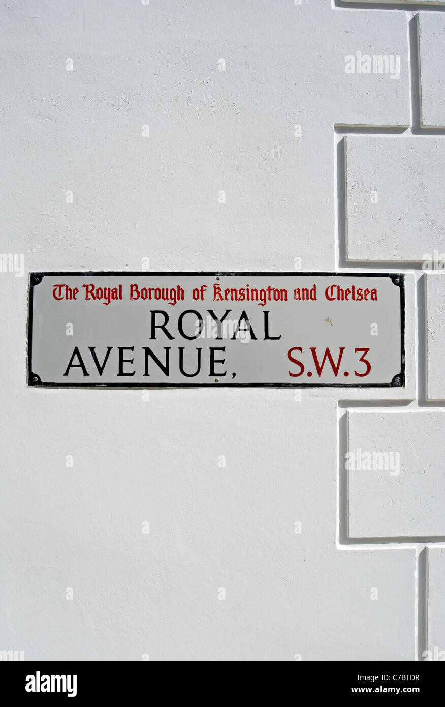 street name sign for royal avenue, chelsea, london, england Stock Photo ...