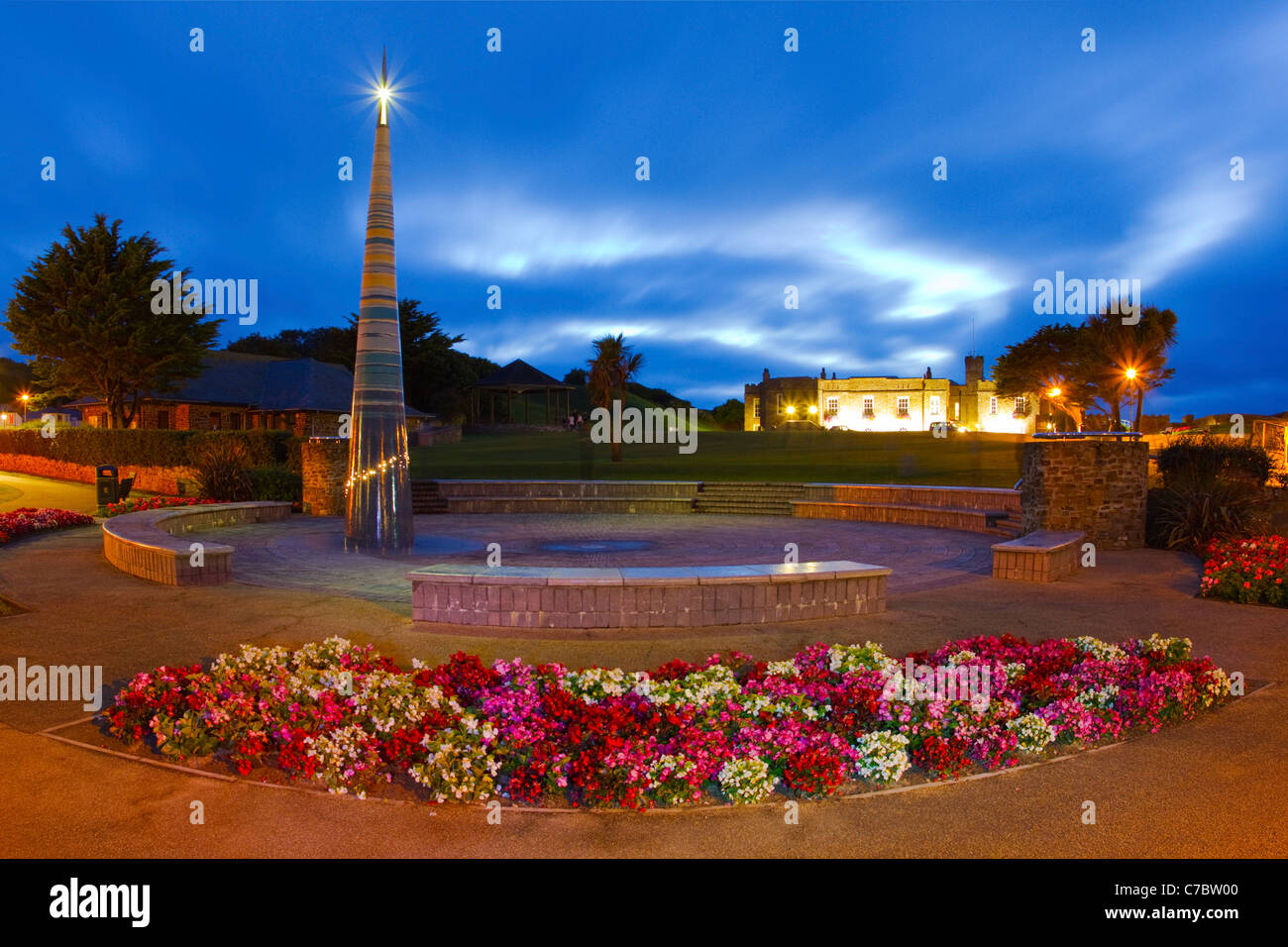 Bude Light at night; Bude; Cornwall; UK Stock Photo - Alamy