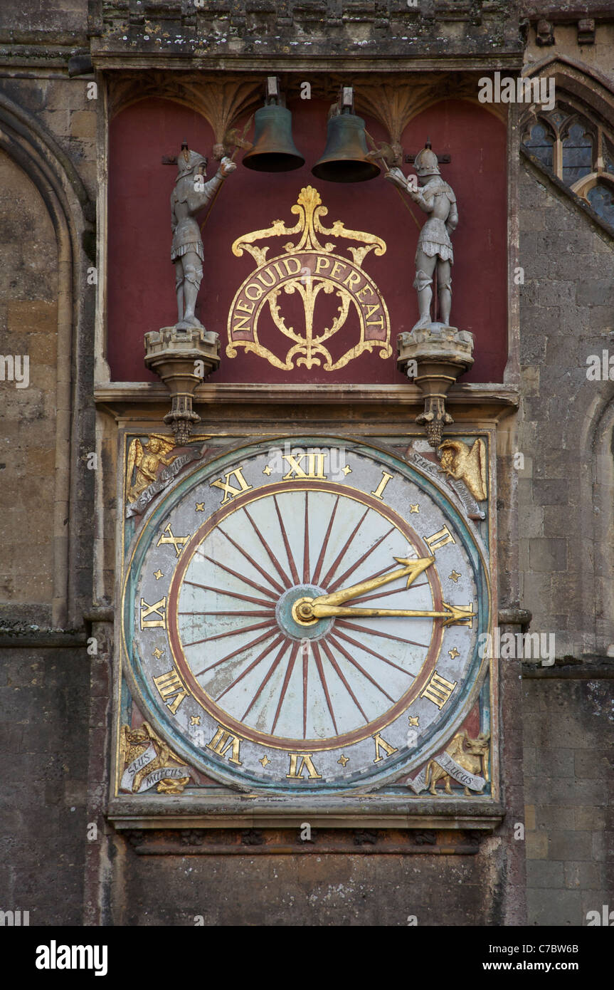 The external dial of the Wells Clock, the second oldest continuously ...
