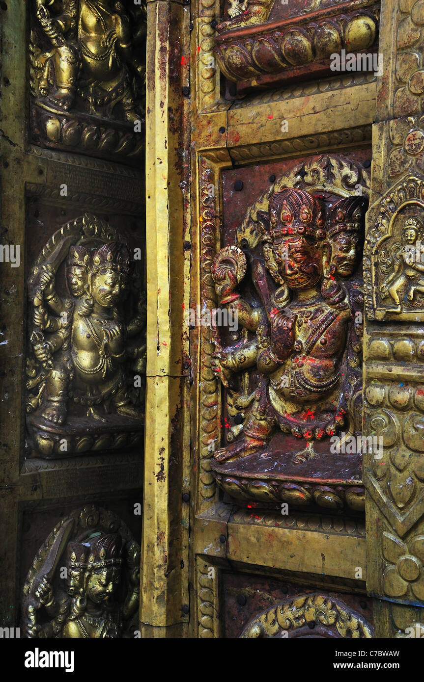 Door at Seto Machindranath Temple Stock Photo - Alamy