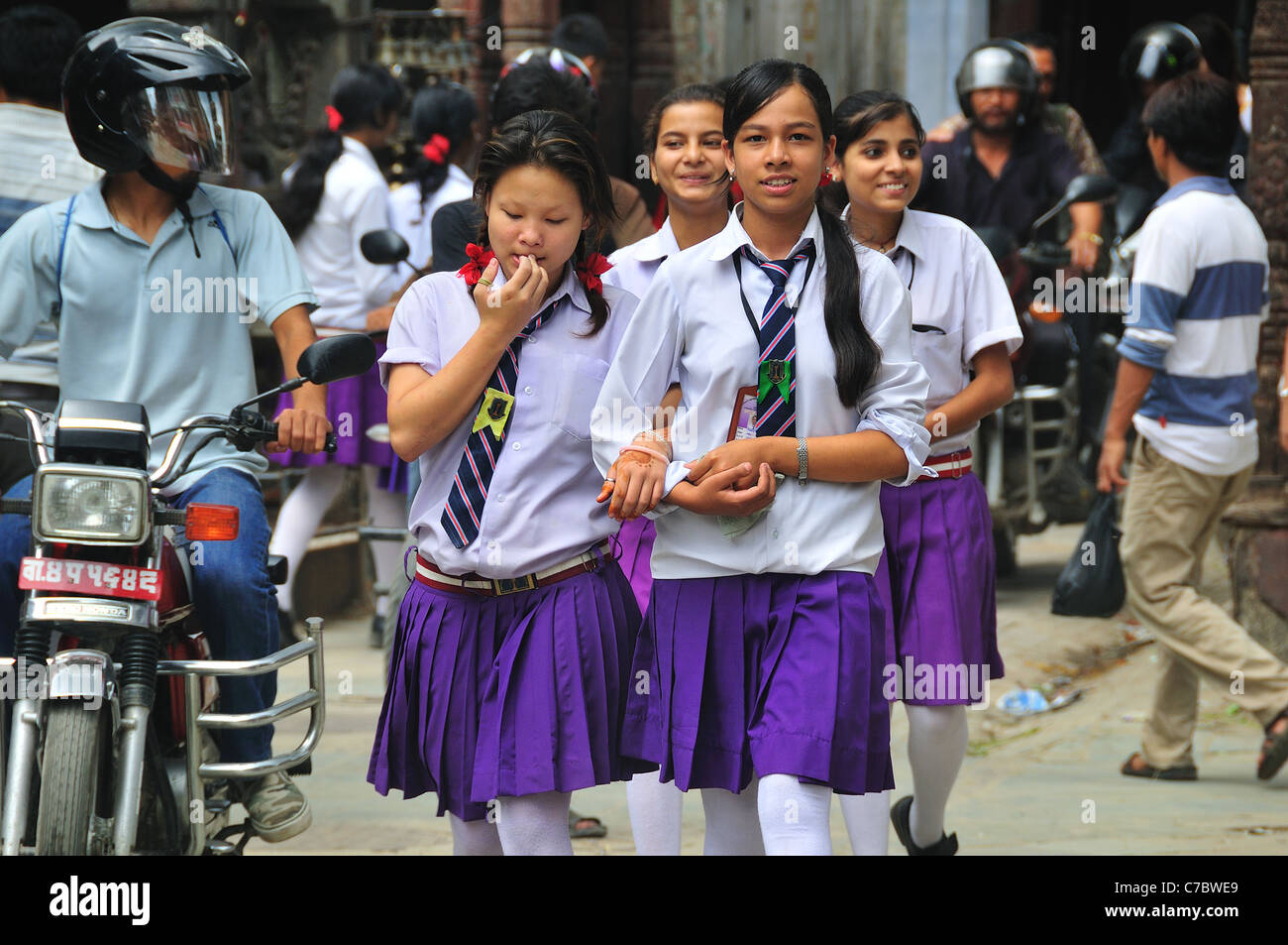 Nepal school uniform hi-res stock photography and images - Alamy