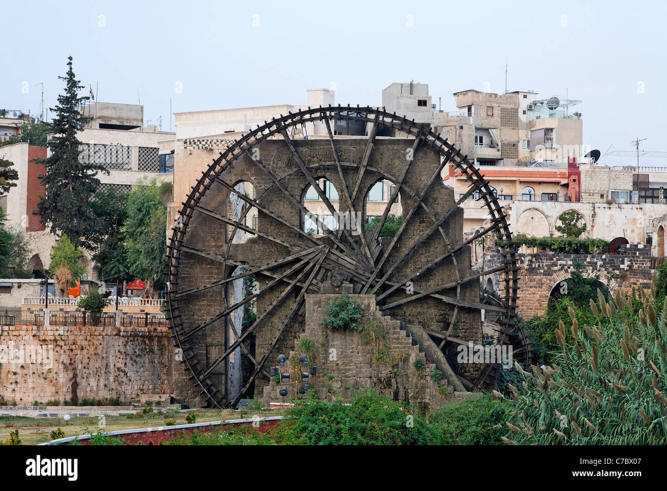 Water wheel at Hama, Syria Stock Photo - Alamy
