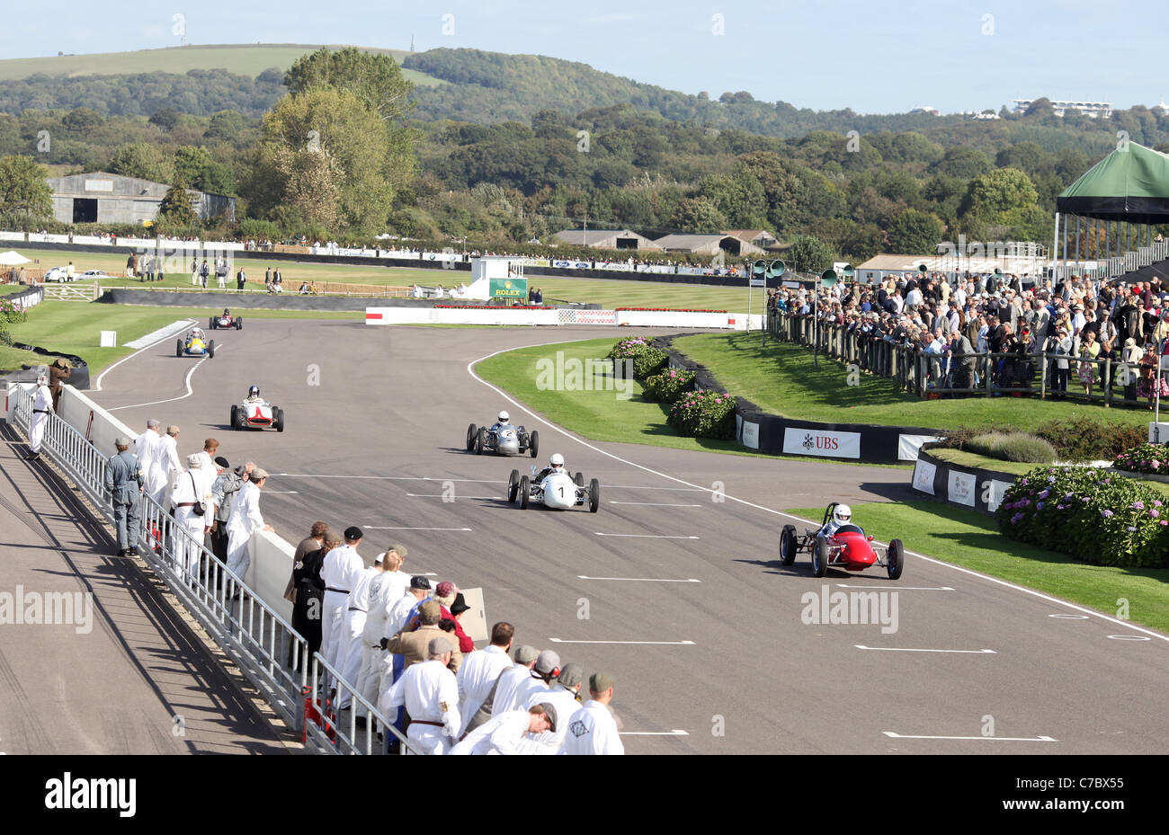 General view of the Goodwood Motor Circuit on the first day of the ...