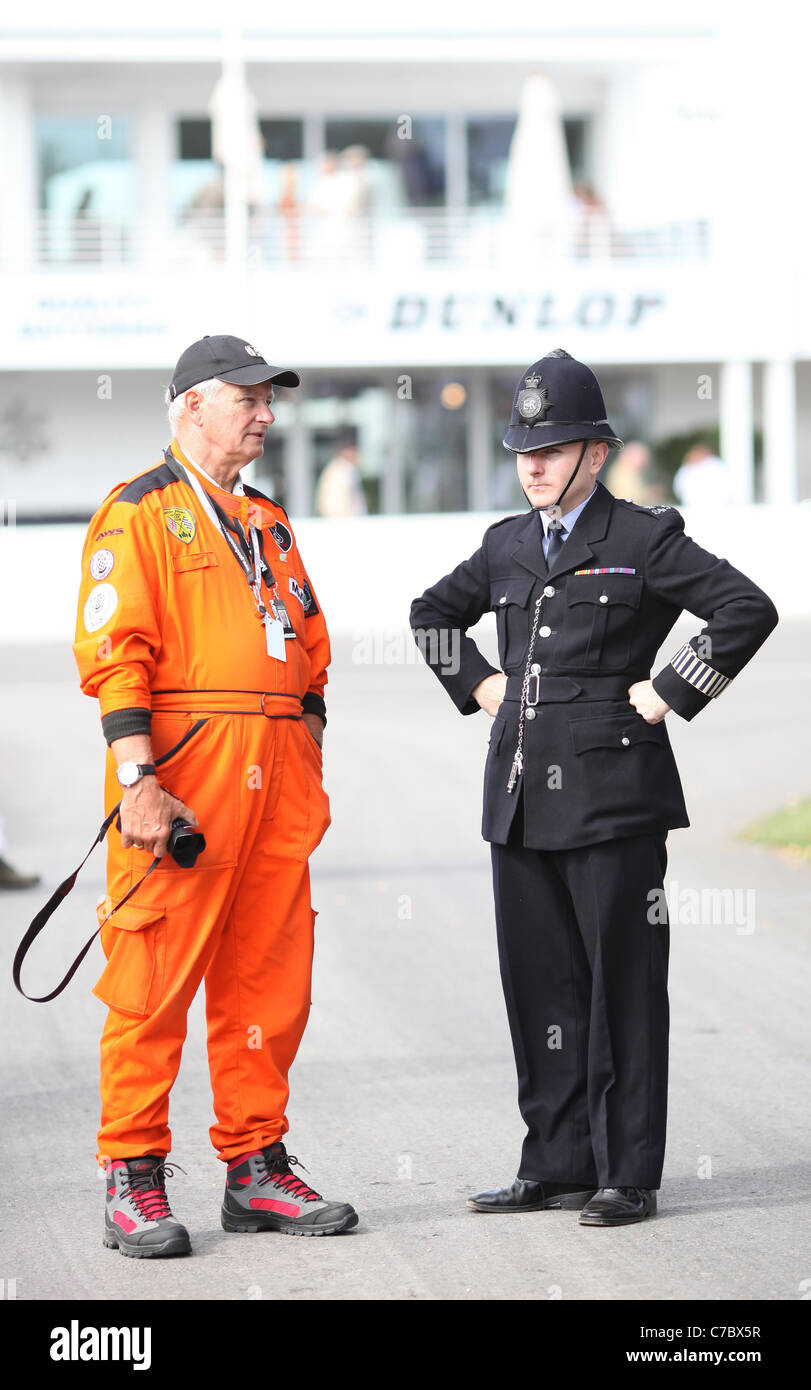 Man in old fashioned Policeman uniform at the Goodwood Revival Meeting ...