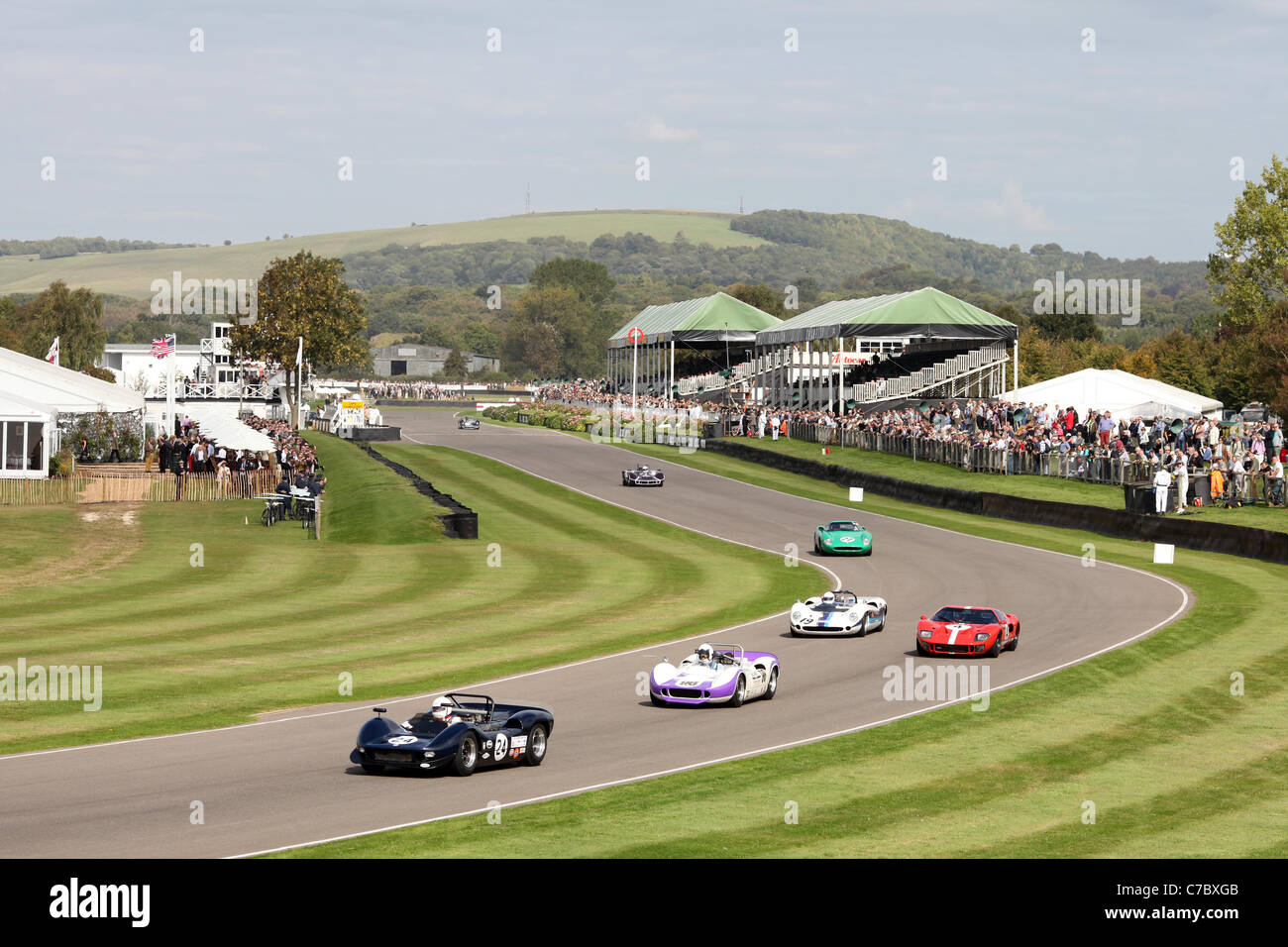 General view of the Goodwood Motor Circuit on the first day of the ...