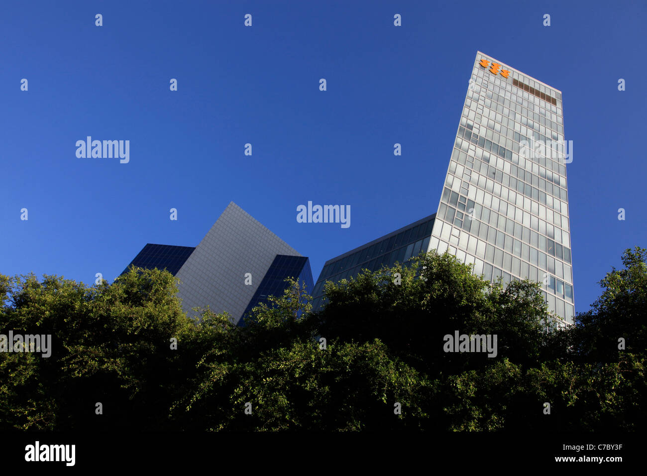 View of The First International Bank Tower 32-story skyscraper designed ...