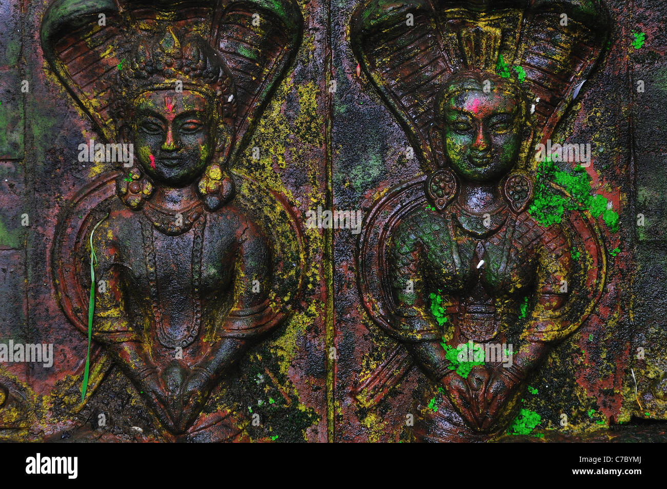 Stone curving by the street Stock Photo - Alamy