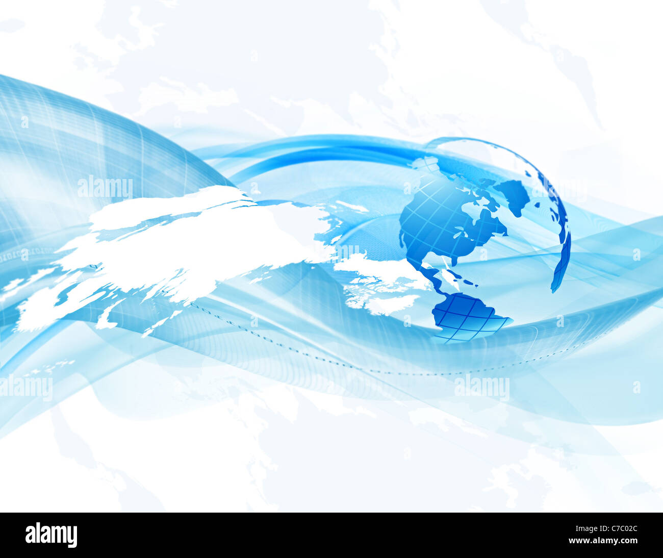Abstract business background with globe and map Stock Photo - Alamy