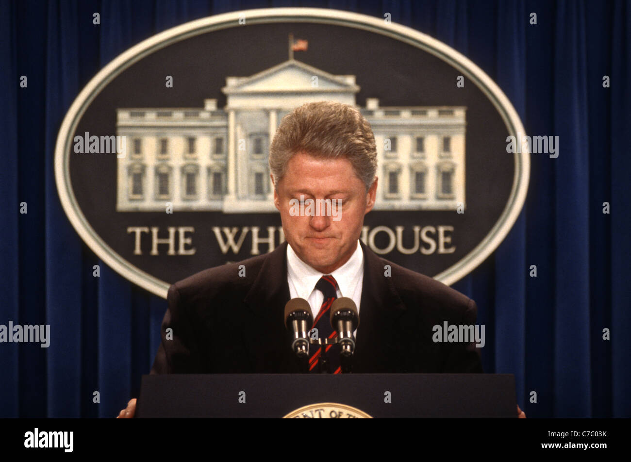 President Bill Clinton briefs the nation on the terrorist bombing at ...