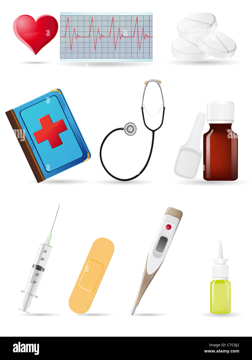 icon medical set illustration Stock Photo - Alamy